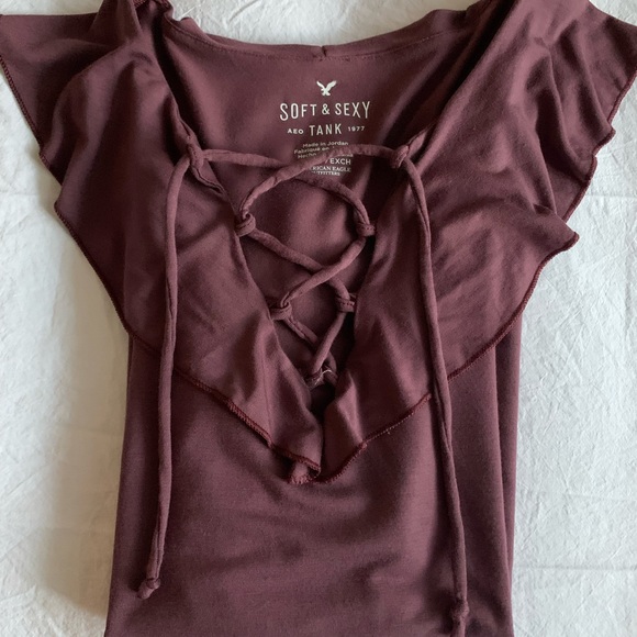 American Eagle Outfitters | Tops | Soft Sexy American Eagle Plum Top ...